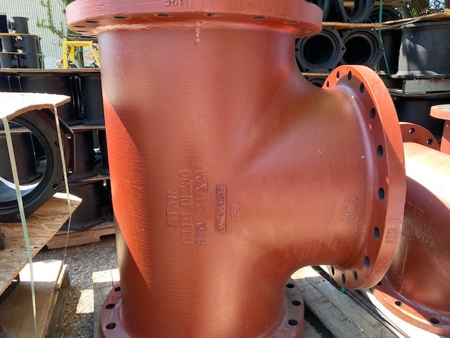 STAR 24" FLG C110 TEE PRIMER COATED - DOMESTIC - The Waterworks Warehouse