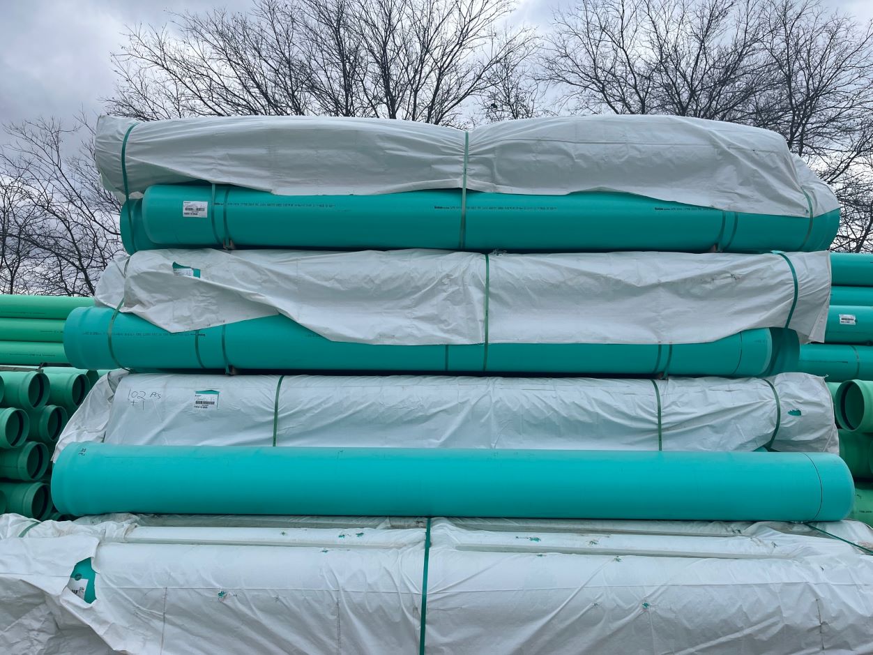 NAPCO 15"x14' SDR35 PVC SEWER PIPE - The Waterworks Warehouse