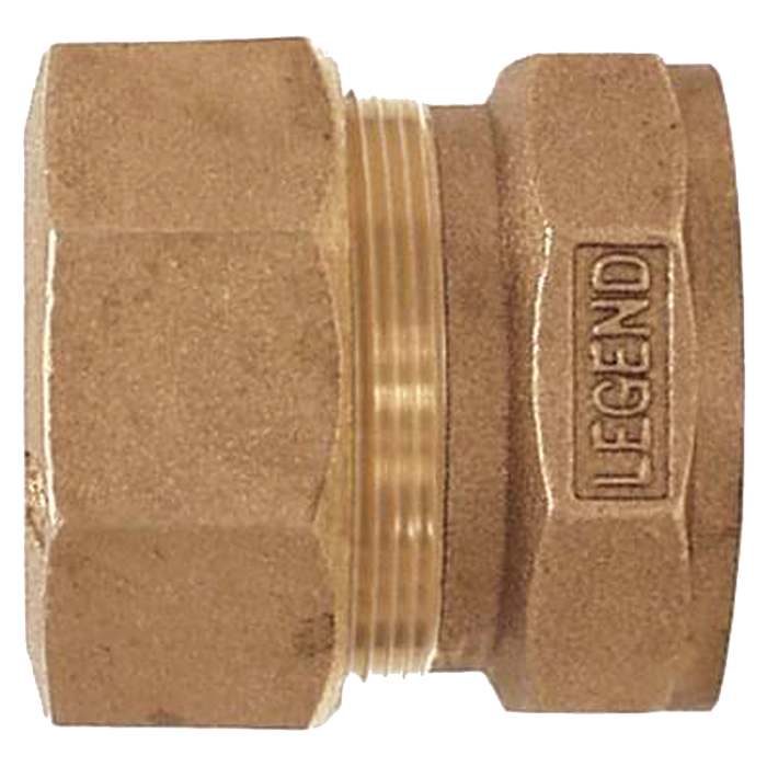 3/4" T-4355NL No Lead Bronze Compression (CTS) x FNPT Coupling - The ...