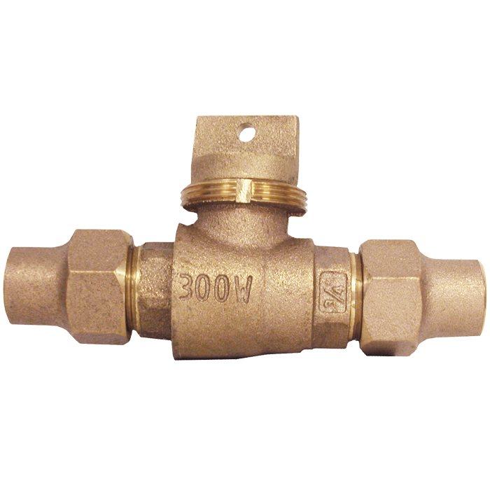 3/4" T-5200MPNL No Lead Bronze Flare x Flare Minneapolis Pattern Curb ...