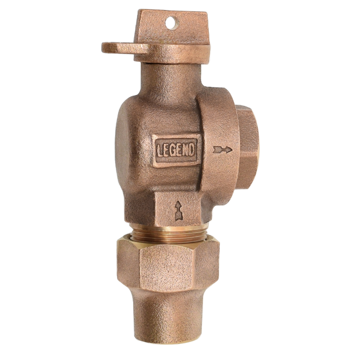 3/4" T-5201NL No Lead Bronze FNPT x Flare Ball Type 1/4 Turn Angle ...