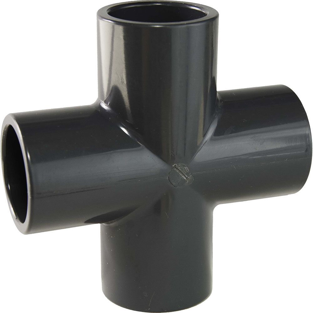 Soval 1-1/4" PVC Socketed Cross - The Waterworks Warehouse