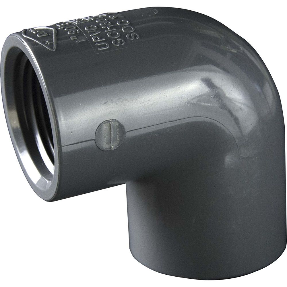 Soval 1" PVC Socket and Thread SxT 90 Elbow - The Waterworks Warehouse